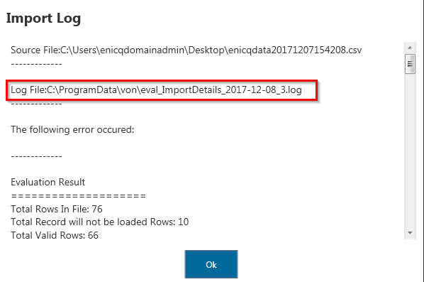 eNICQ 6 - Importing a CSV, XML, or JSON file – Help Center