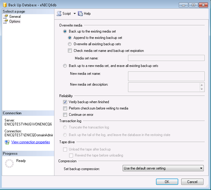 eNICQ 6 - How do I create a backup? – Help Center